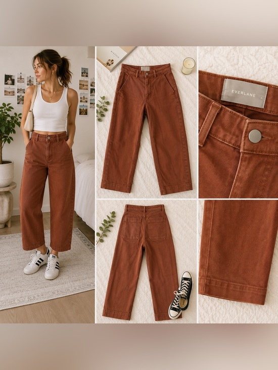 Everlane | Pants & Jumpsuits | Everlane Way High Crop Pants Womens 4 ...